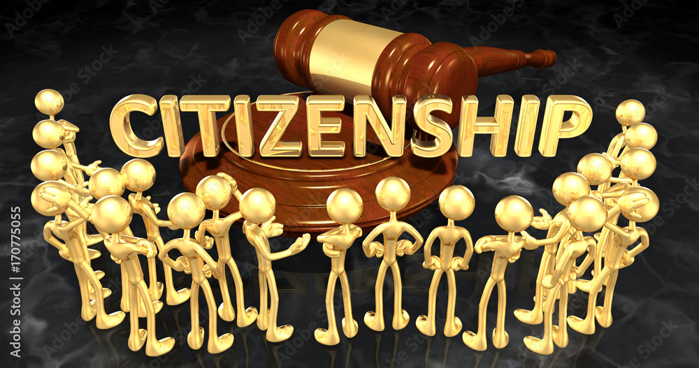 Citizenship Law Concept With The Original 3D Characters Illustration ...
