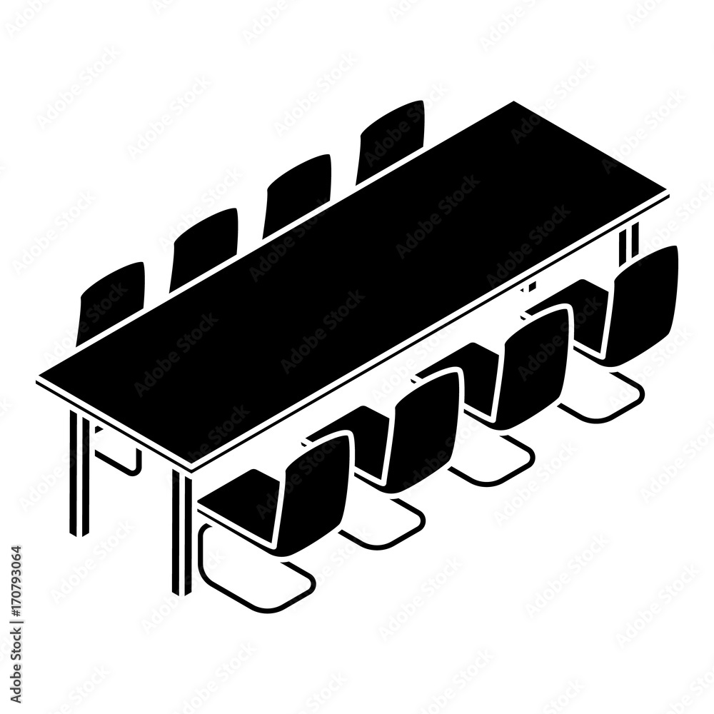 Long meet table icon, simple style Stock Vector | Adobe Stock