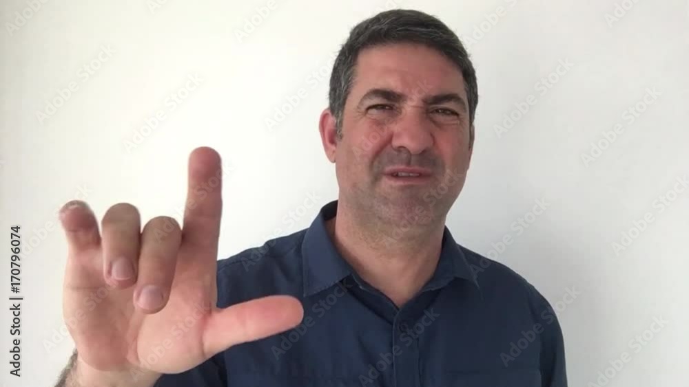 Italian man demonstrate Its nothing sign of Italian hand gestures. Body ...