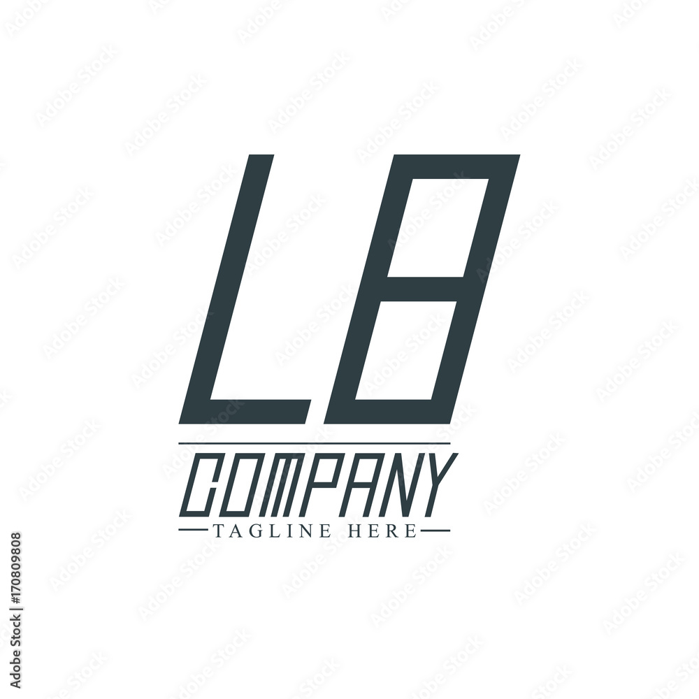 Initial Letter LB Design Logo Template Stock Vector | Adobe Stock