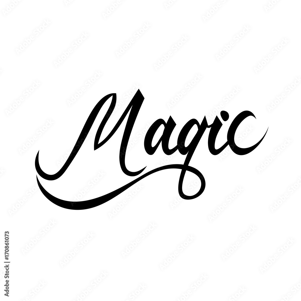 Magic lettering text. Modern calligraphy style illustration. Stock ...