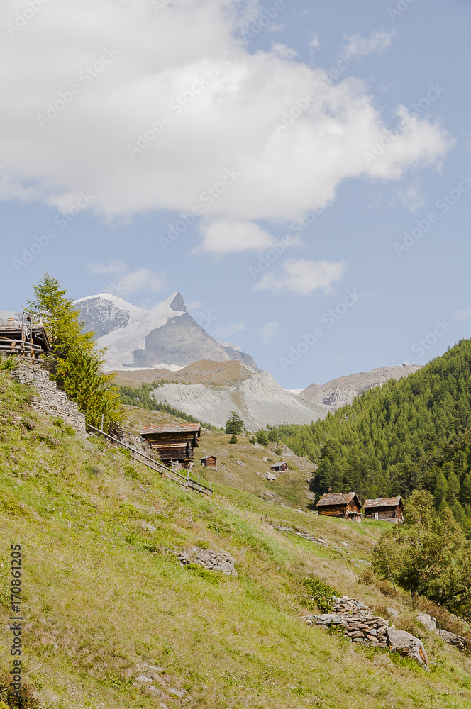 Zermatt, Sunnegga, Findeln, Findelbach, Wallis, Findelbachschlucht ...