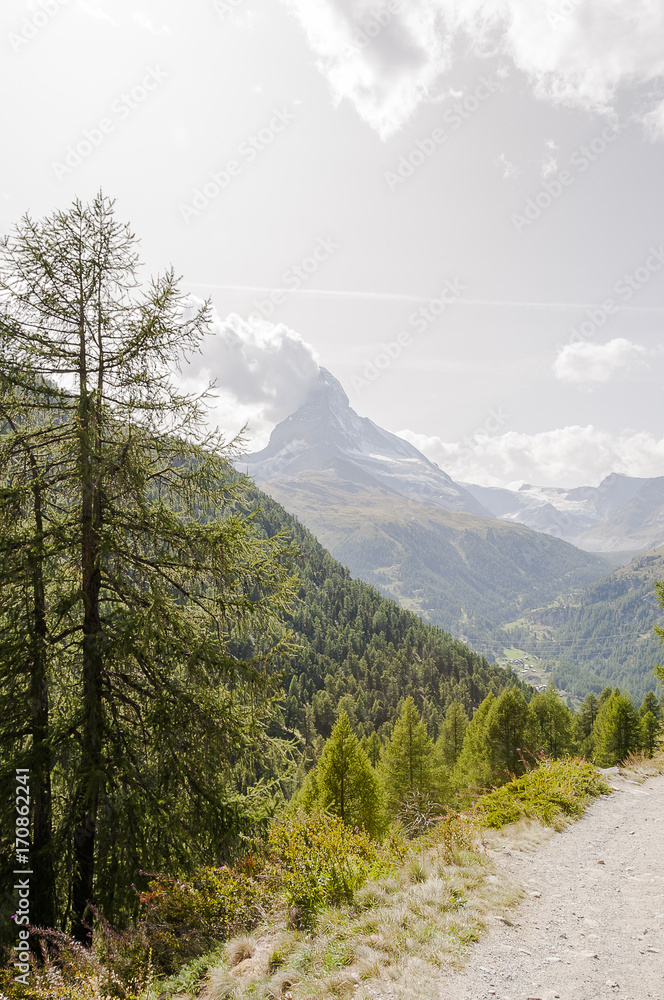 Zermatt, Findeln, Sunnegga, Findelbach, Findelbachschlucht, Wanderweg ...