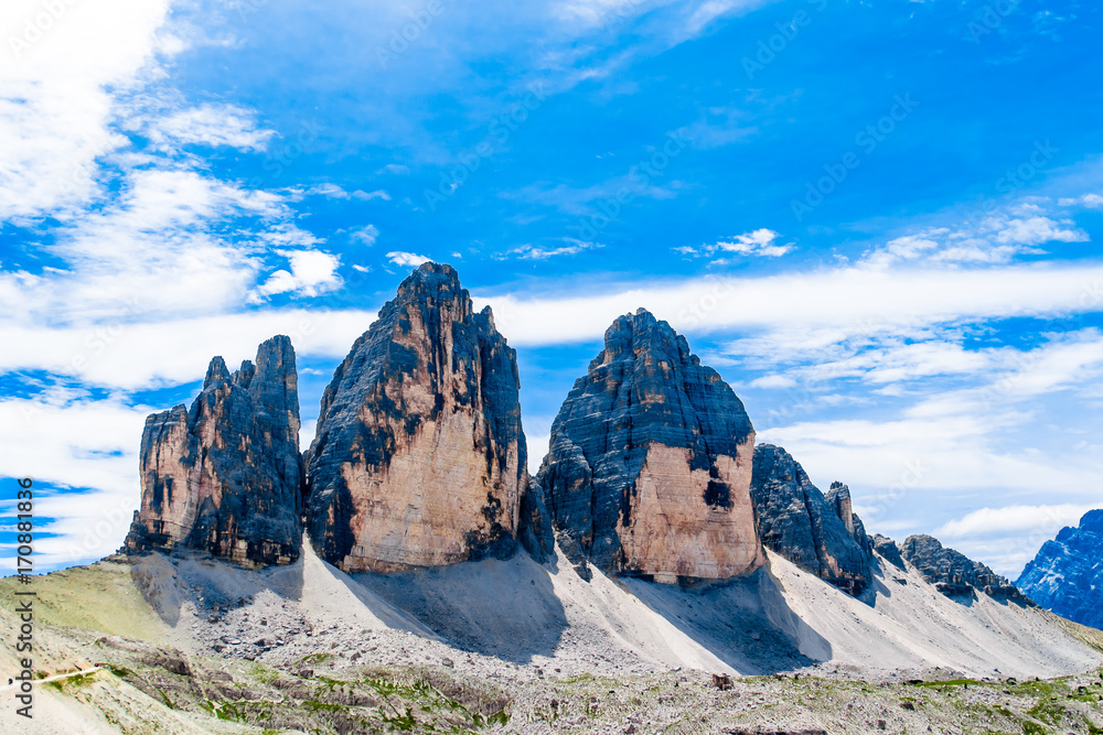 Photo & Art Print The Tre Cime di Lavaredo ( three peaks of Lavaredo ...