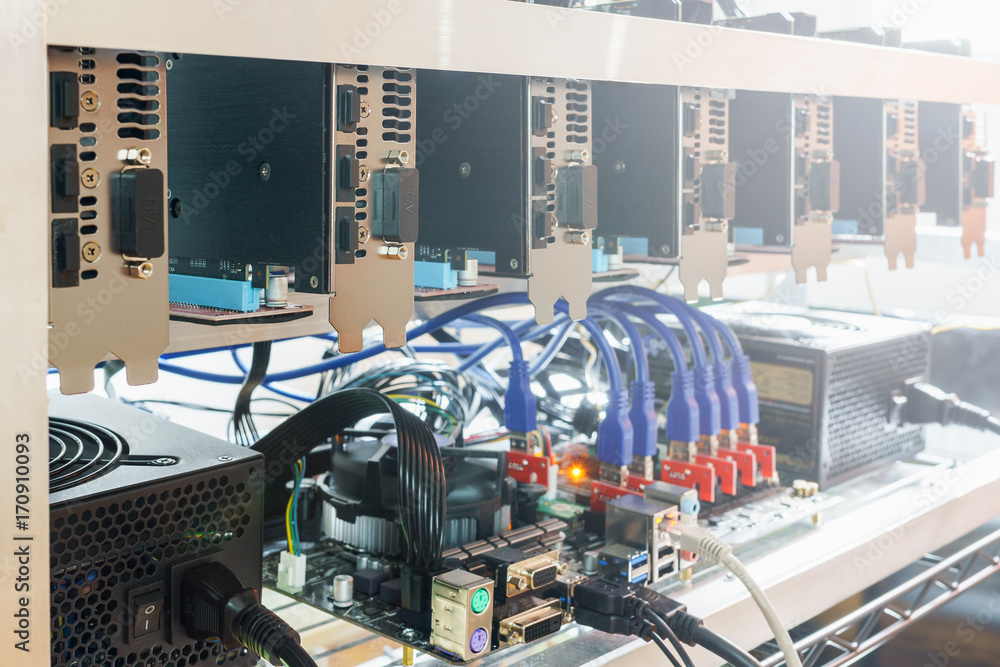 Cryptocurrency Background Mining Rig Cryptocurrency Mining Rig Using Graphic Cards To Mine