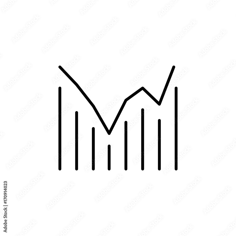 combo chart icon Stock Vector | Adobe Stock