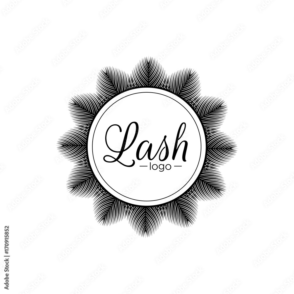 Eyelash extension logo. Vector illustration in a modern style Stock ...
