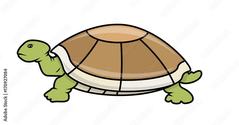 Cartoon Tortoise - handmade clip-art vector Stock Vector | Adobe Stock