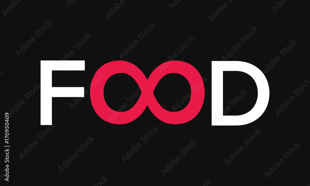 Unlimited Food Infinity Symbol Vector Design Concept Stock Vector ...