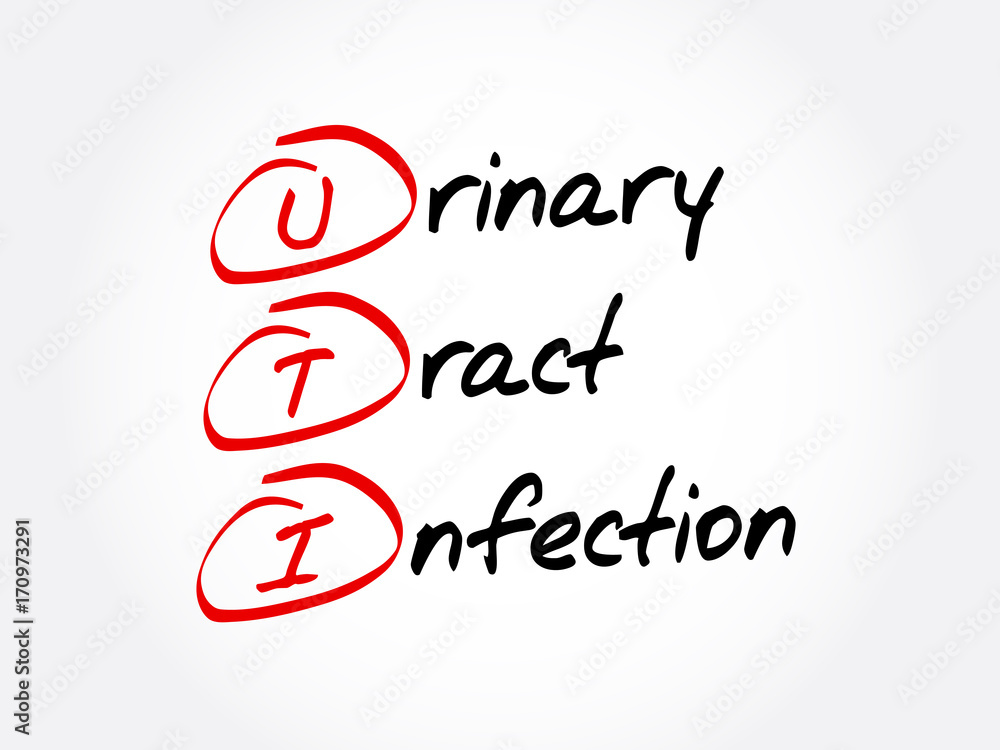 UTI - Urinary Tract Infection, acronym health concept background Stock ...