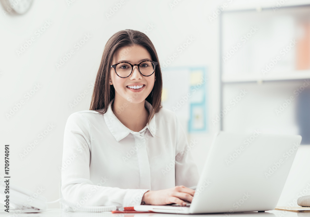 Young office worker Stock Photo | Adobe Stock