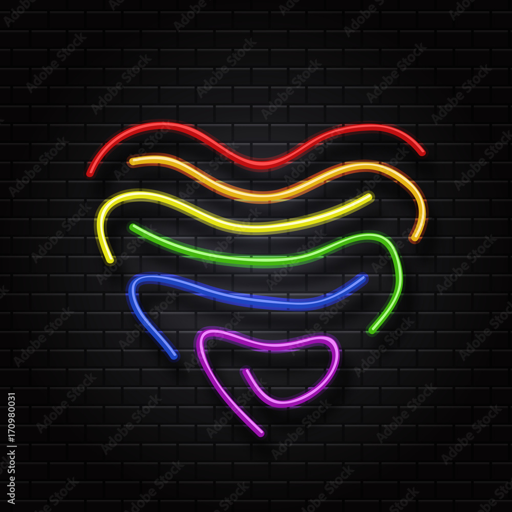 Neon Rainbow Heart