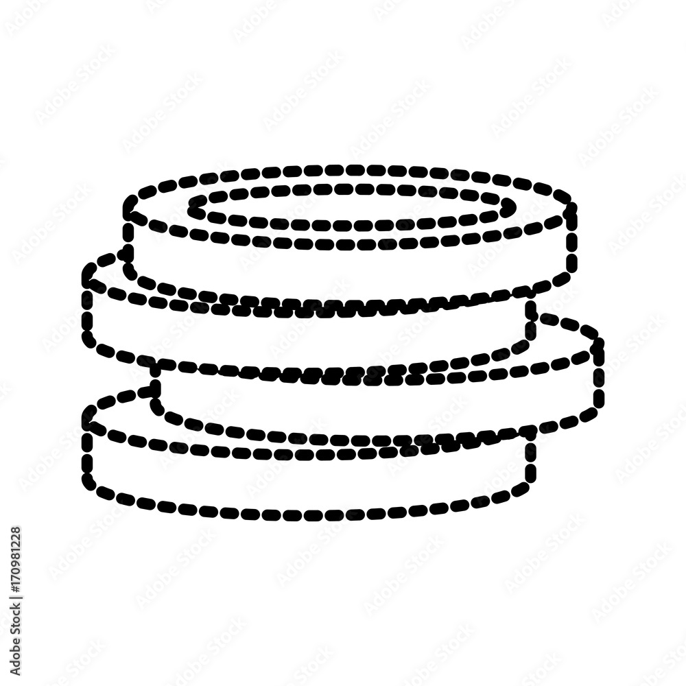 pile gold coins icon vector illustration graphic design Stock Vector ...