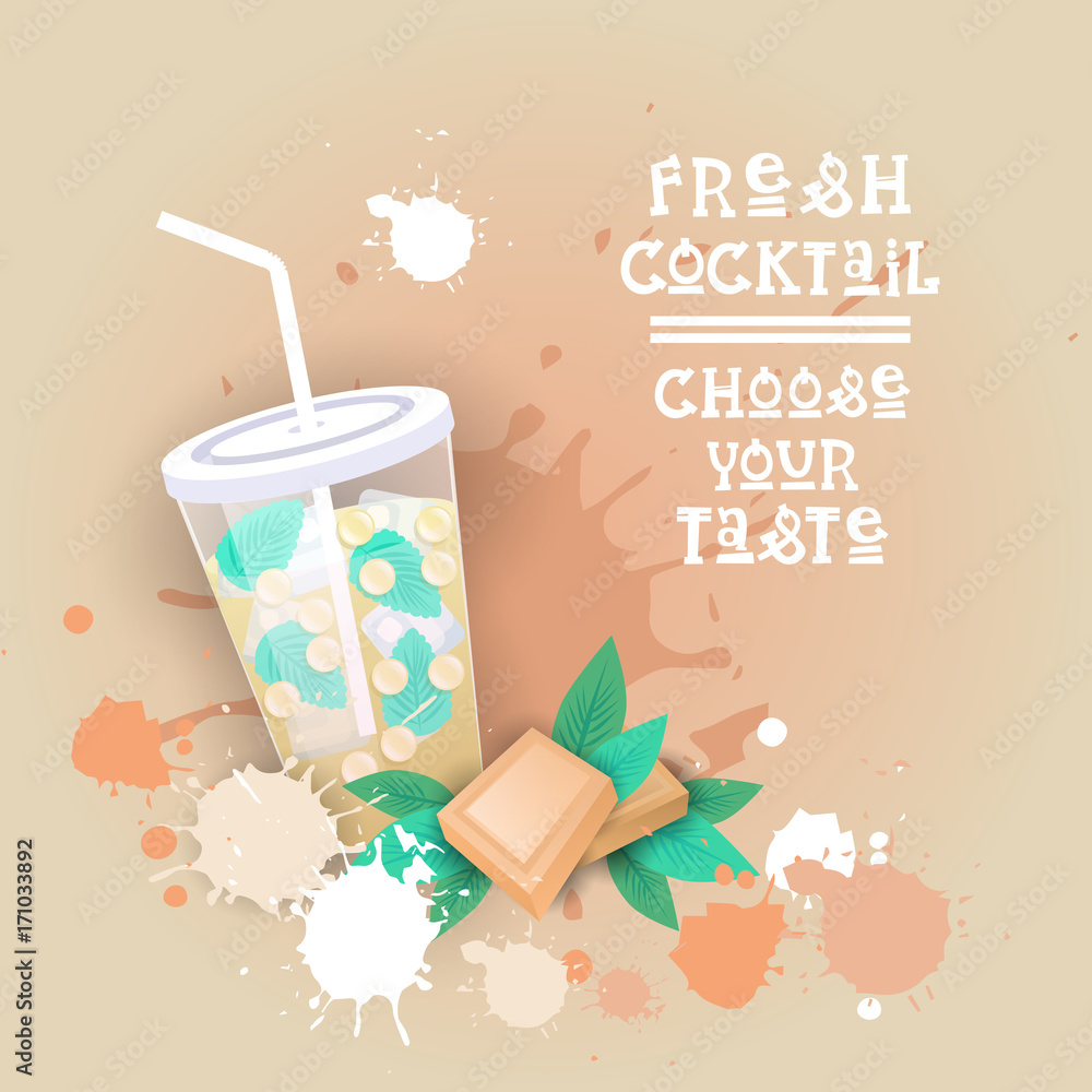 Fresh Cocktail Logo Sweet Beautiful Summer Dessert Delicious Food ...
