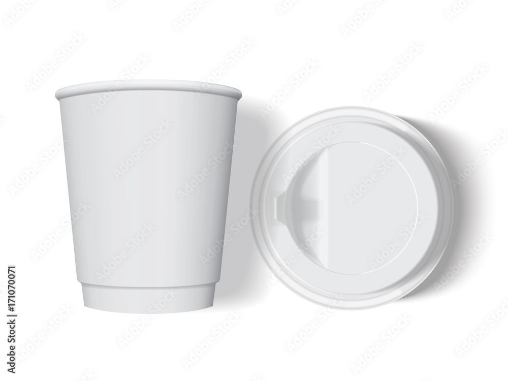 Plastic cup for your design and logo. It's easy to change colors. Mock ...