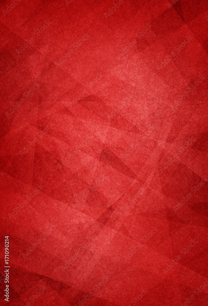 red background with layered white geometric shapes in artistic pattern ...