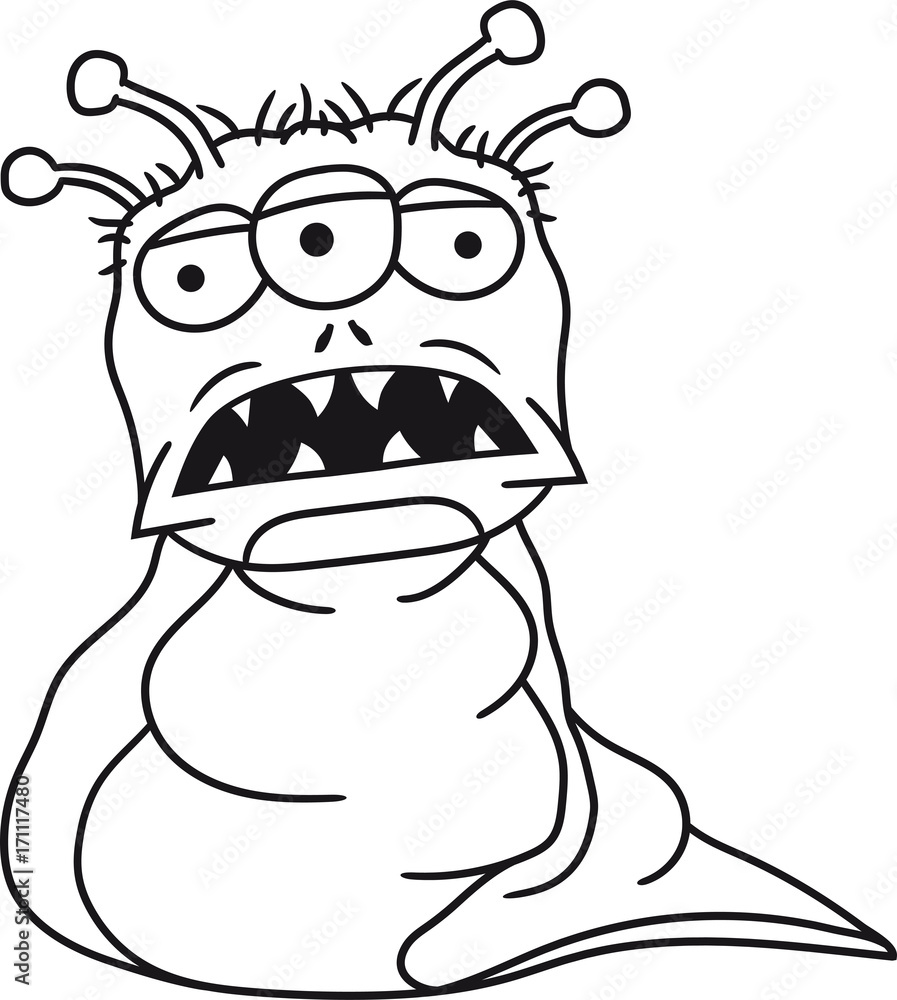 schnecke raupe wurm ekelhaft monster fressen böse alien süß niedlich ...