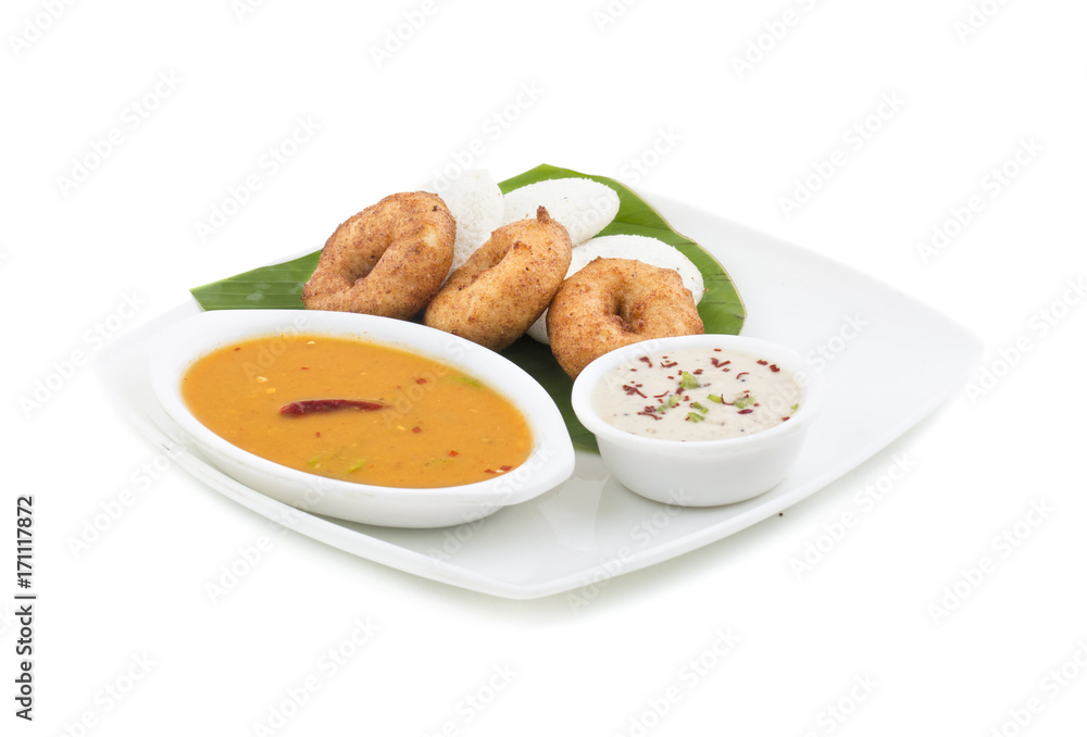 idli vada south indian food Stock Photo | Adobe Stock