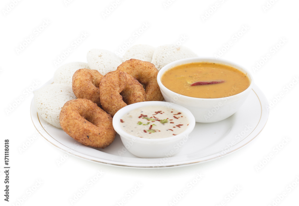 idli vada south indian food Stock Photo | Adobe Stock