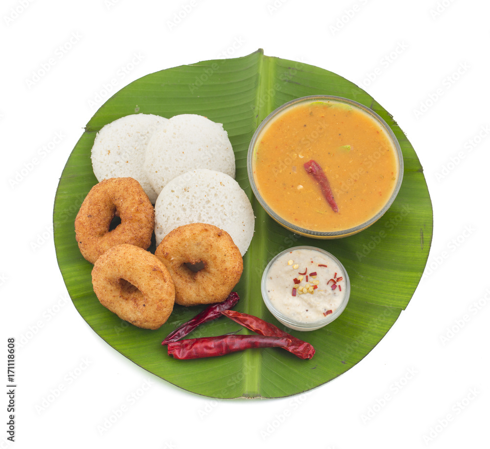 idli vada south indian food Stock Photo | Adobe Stock