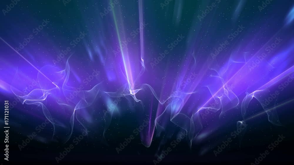 Stylized Magenta Aurora Borealis Light Ray Background Loop Stock Video ...
