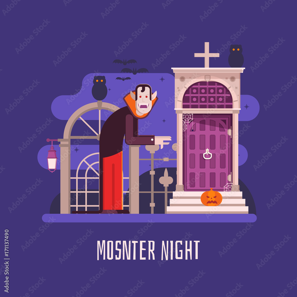 Cartoon Cemetery Gates