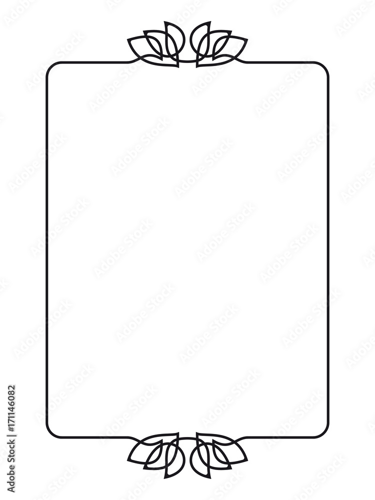 Frame simple border vertical. Stock Vector | Adobe Stock