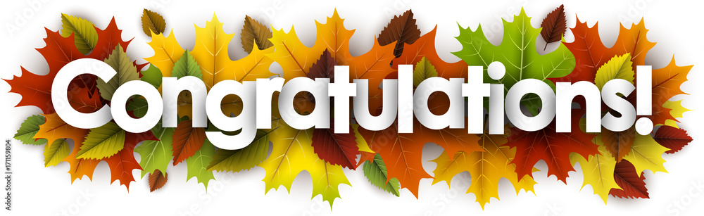 Autumn congratulations banner with leaves. Stock Vector | Adobe Stock