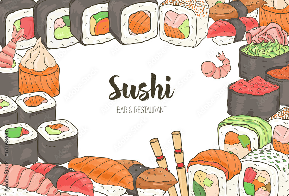 Sushi Background Menu