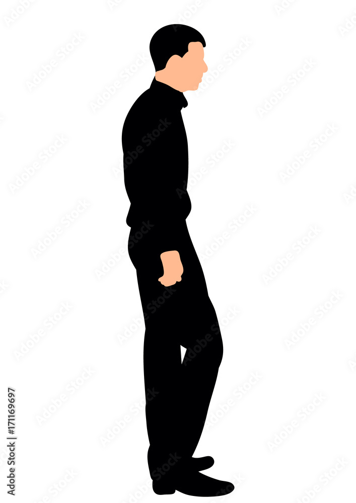 Man Standing Sideways Silhouette