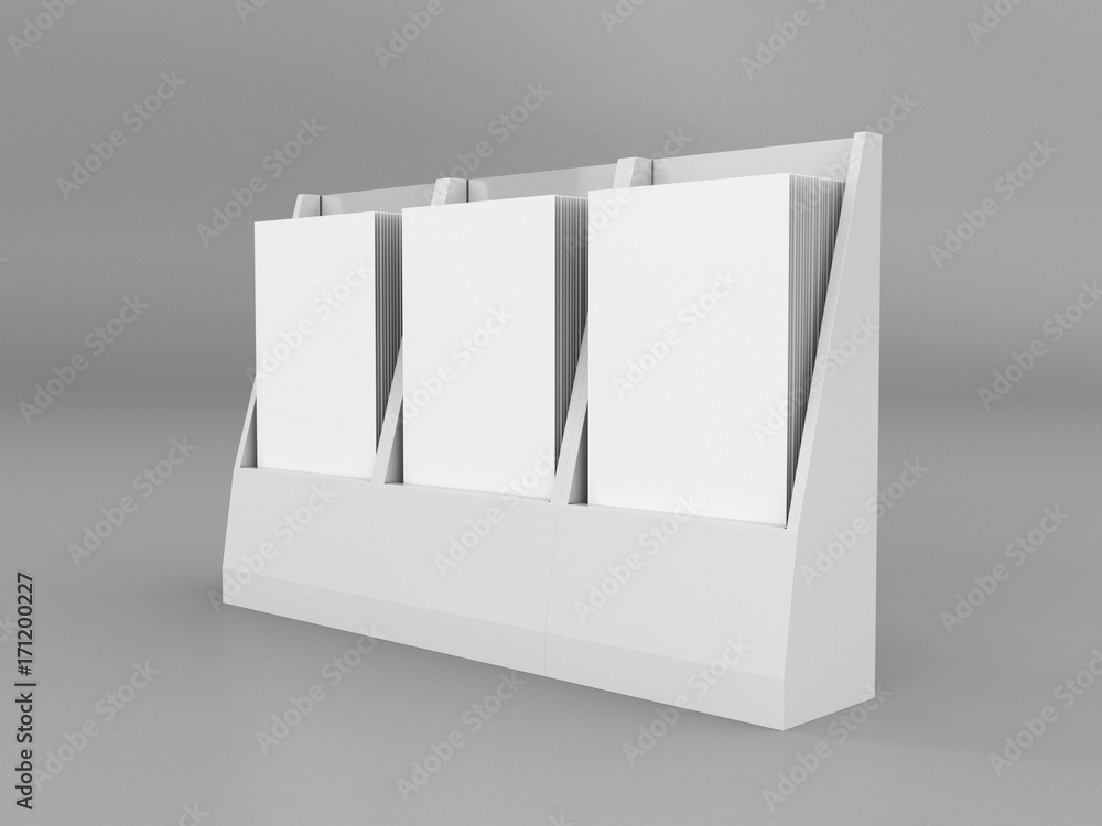 Flyer holder box template for customization Stock Illustration | Adobe ...