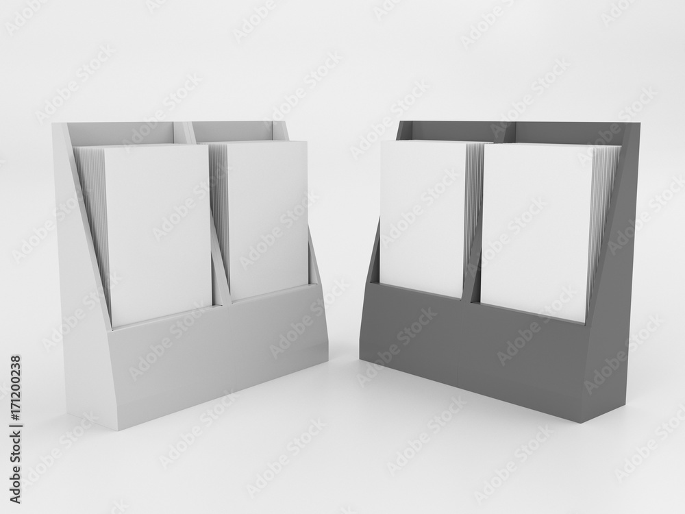 Flyer holder box template for customization Stock Illustration | Adobe ...
