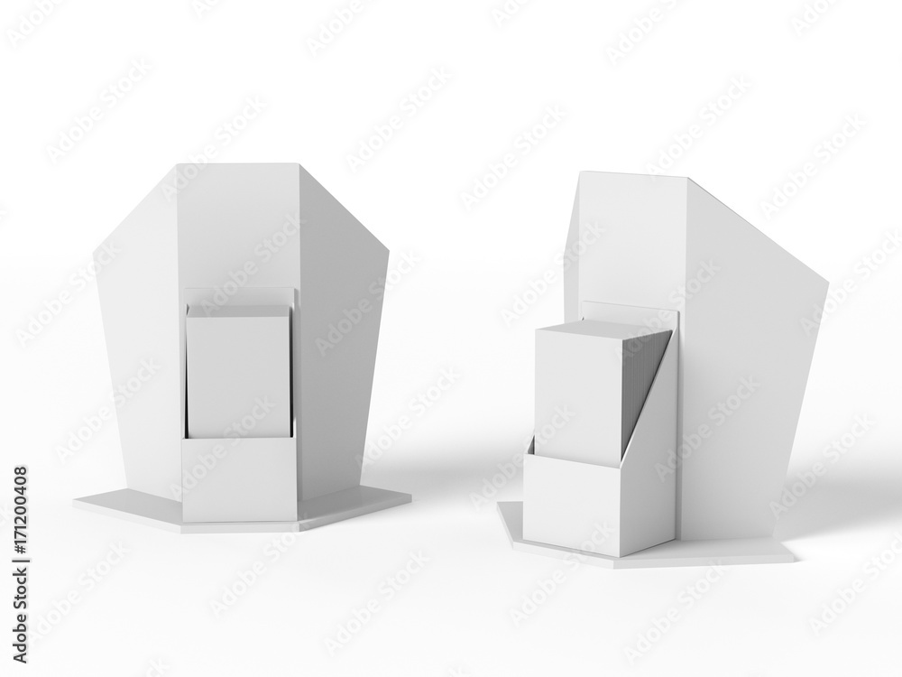 Flyer holder box template for customization Stock Illustration | Adobe ...