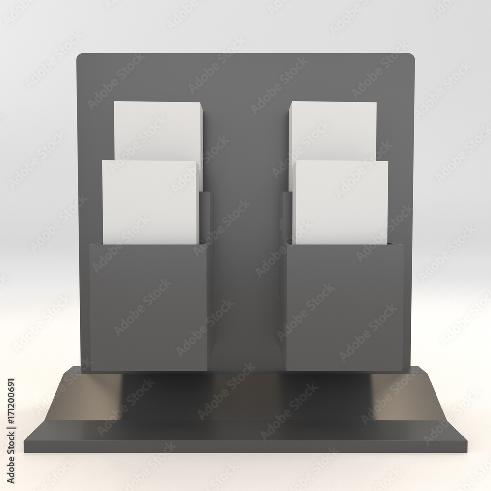 Flyer holder box template for customization Stock Illustration | Adobe ...