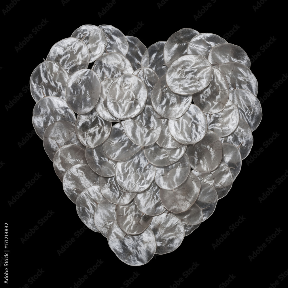 Pattern of unusual leaves with a tip isolated on a black background ...