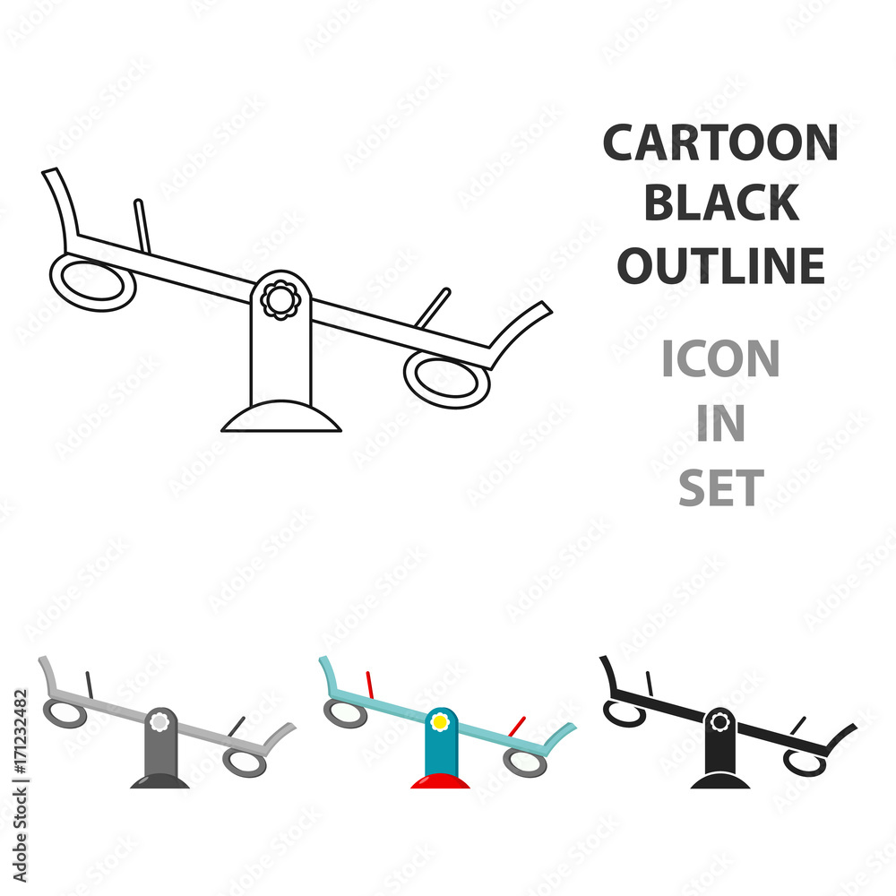Seesaw Cartoon Black And White