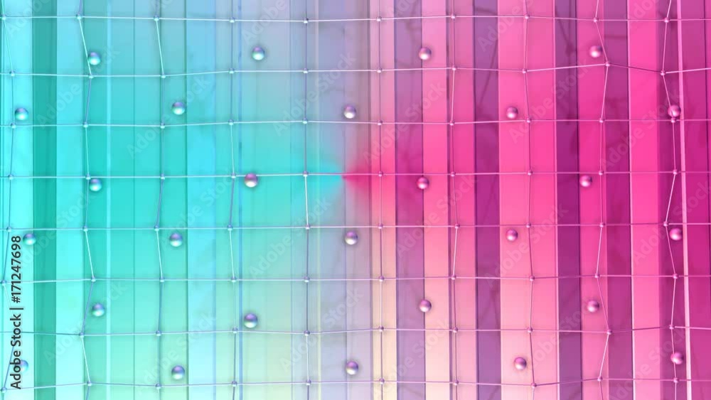 Vidéo Stock Low poly 3D surface with flying grid or mesh and moving ...