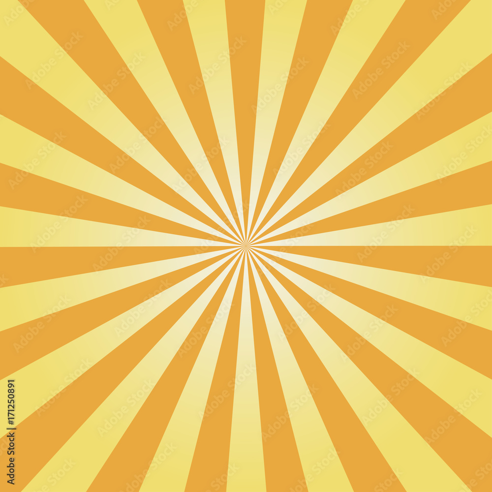Comic background. Yellow Sunburst pattern. Vector illustration. Stock ...