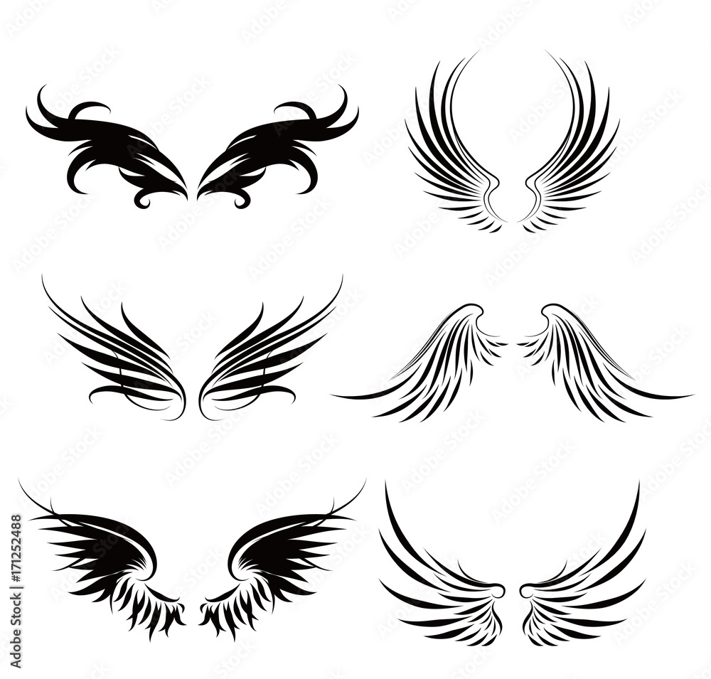 wings shapes Stock ベクター | Adobe Stock