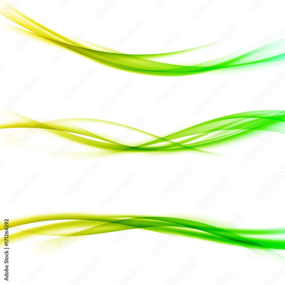 Gradient fresh energy header lines collection. Three minimalistic ...