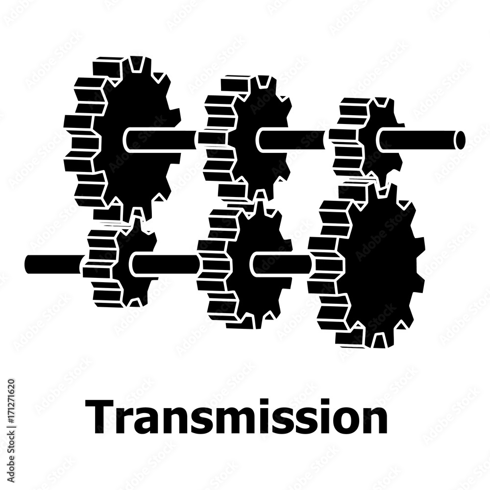 Transmission icon, simple black style Stock Vector | Adobe Stock