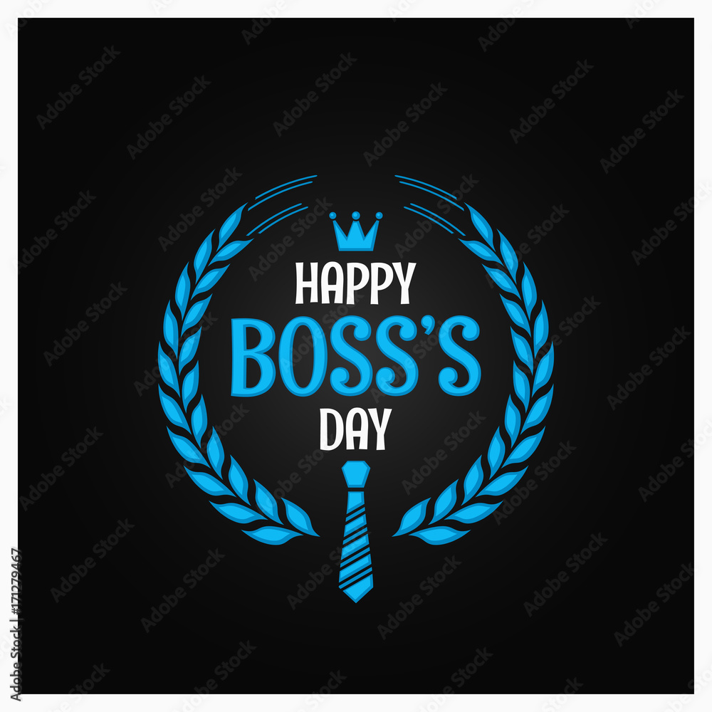 boss day logo sign design background Stock Vector | Adobe Stock