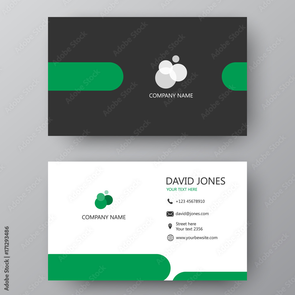 Modern presentation card with company logo. Vector business card ...