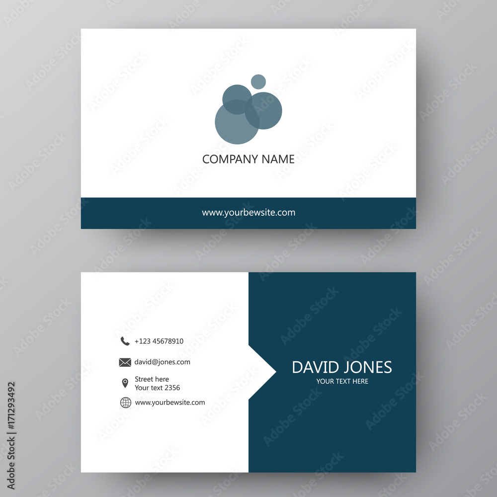 Modern presentation card with company logo. Vector business card ...