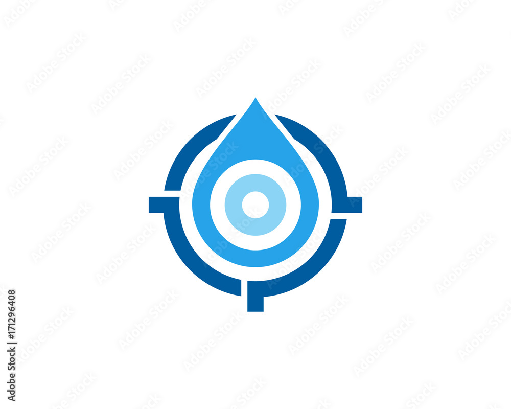 Water Target Icon Logo Design Element Stock Vector | Adobe Stock