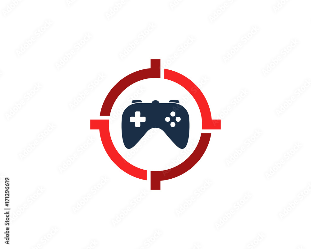 Target Game Icon Logo Design Element Stock Vector | Adobe Stock