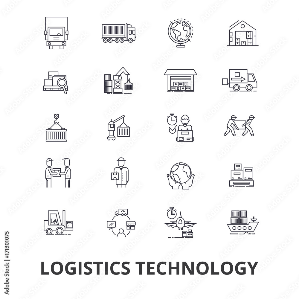 Logistics technology, transport, supply chain, delivery system ...