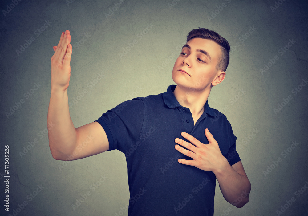 Arrogant self important man. Human emotion facial expression Stock ...