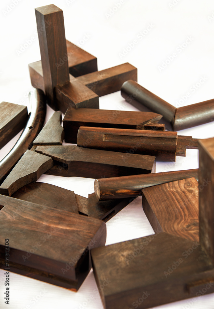 Wood products with tenon and mortise structure Stock Photo | Adobe Stock