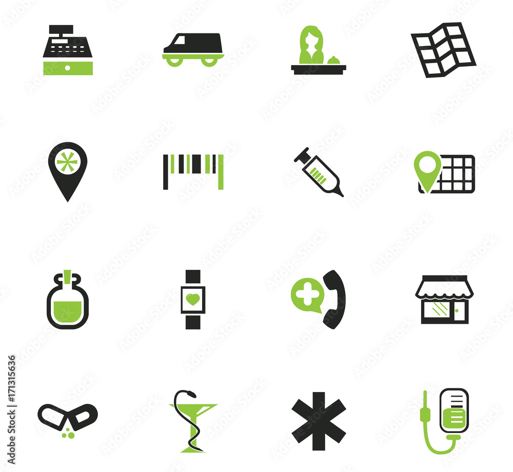 Drug store icons set Stock Vector | Adobe Stock